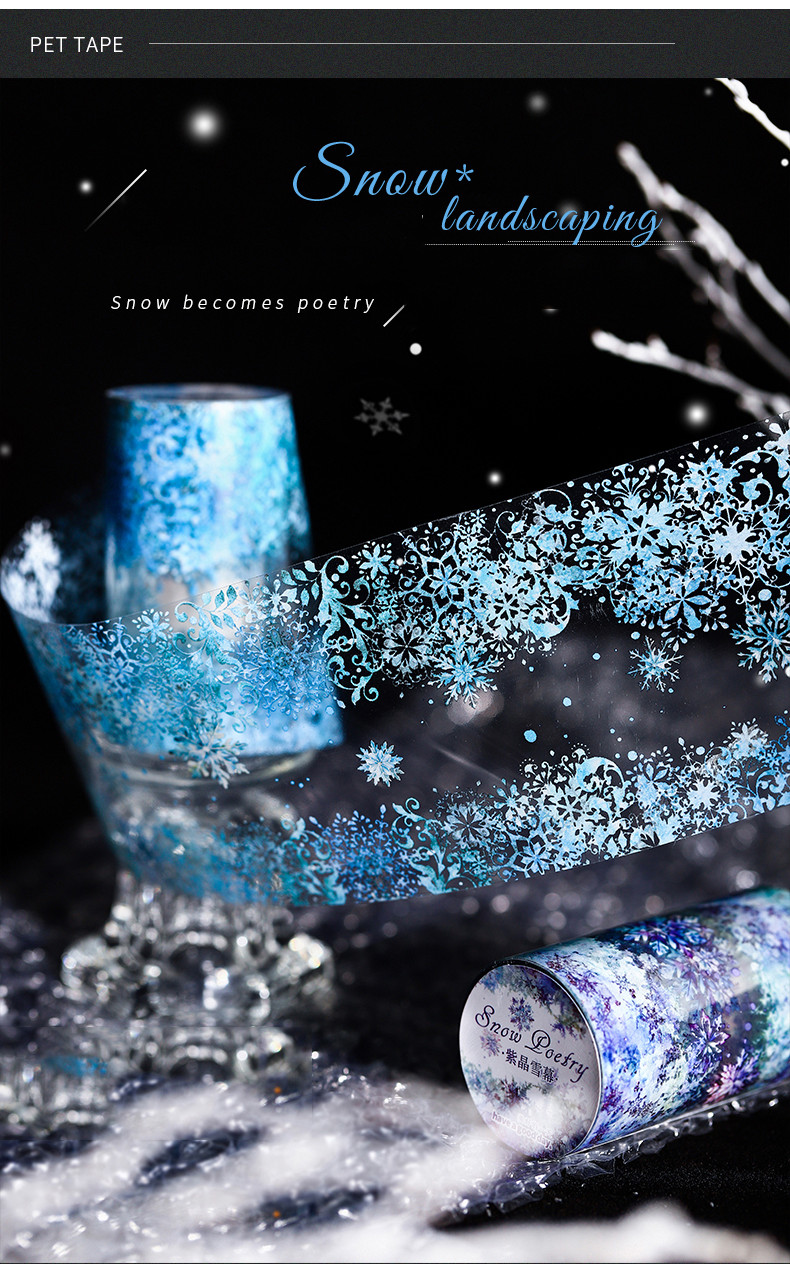 JIANWU 70mm*200cm Snow Becomes Poetry Series Vintage Snowflake ...