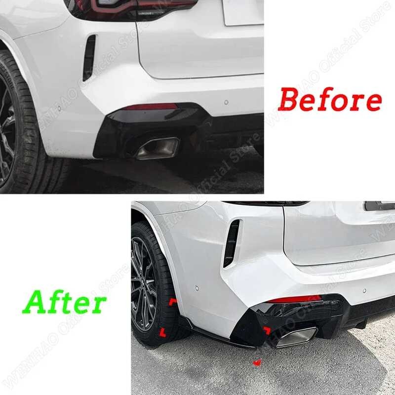 Sa Para × X3 G01 LCI M Sport 2022-2023+ Gloss Black ABS Car Rear Bumper ...