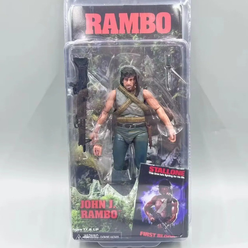 Movie ♡ NECA Blood Rambo 1St Generation Battle Edition Stallone 7-Inch ...