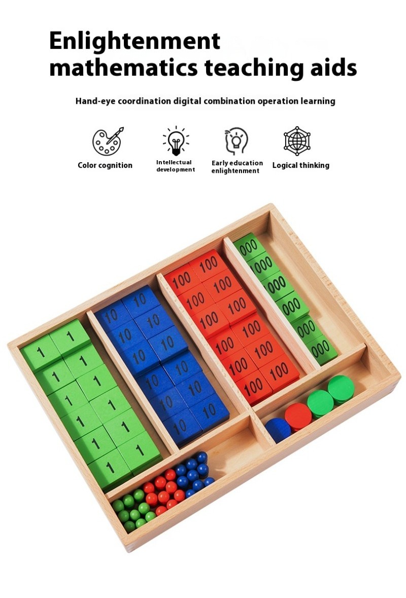 Montessori teaching aids wooden professional edition stamp games ...