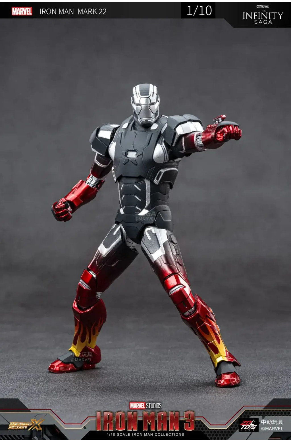 ZD Marvel Iron Man MK24 Mk22 Action Figure Model Toy Legends Avengers ...