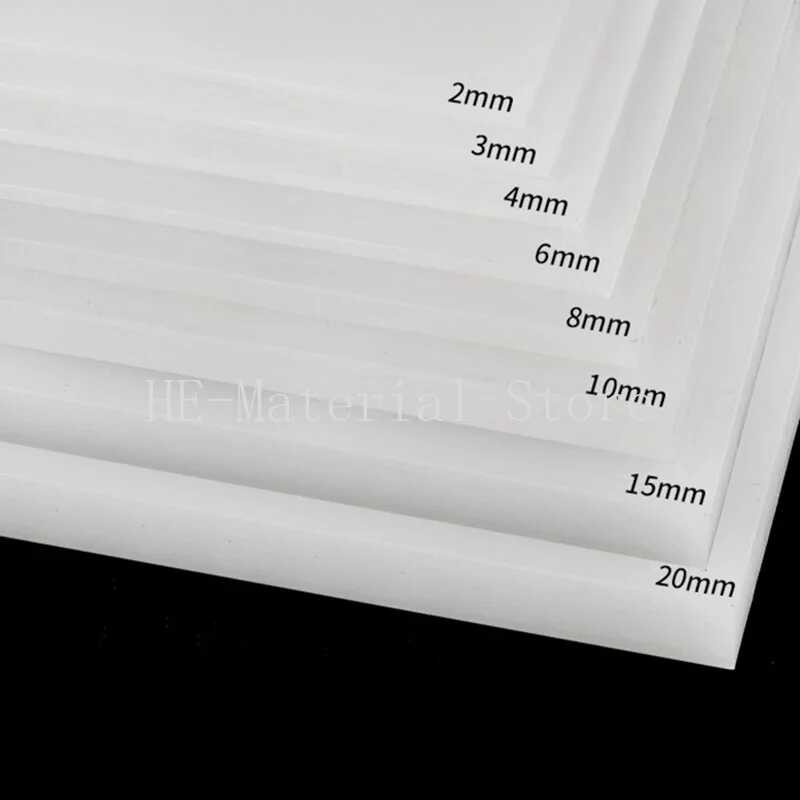 White 1/3Pcs Polypropylene Sheet PP Plate Plastic Board Thick 2mm-20mm Food Grade Waterproof ...