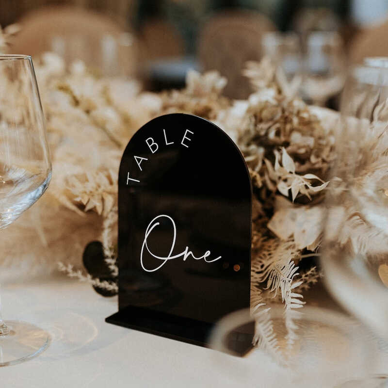 Acrylic Numbers,Black Decoration,Black Arched Numbers,Table Signage ...