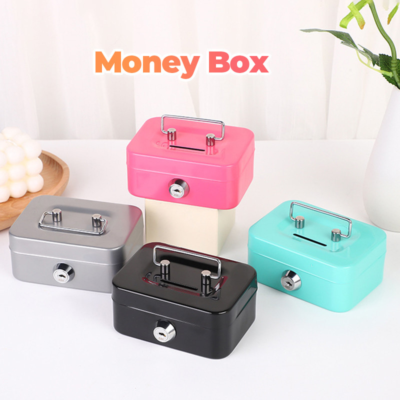 Money Box With Lock Money Secret Security Safe Money Box Portable Money ...