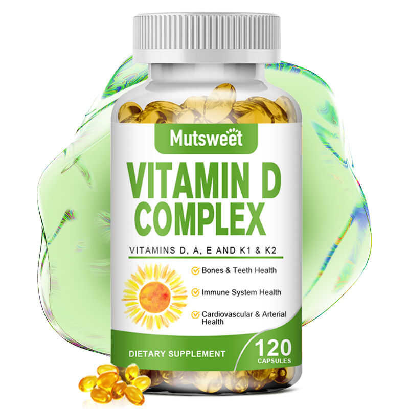 Vitamin D Complex Capsules 2000 IU Vit D3 With Vitamins A, E, K1 & K2 ...
