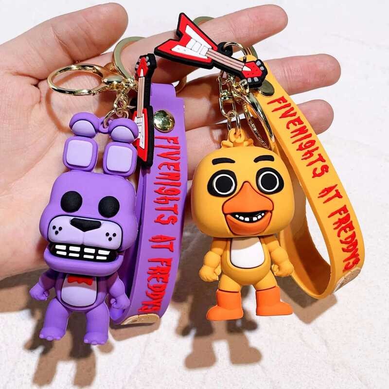me FNAF Keychains Anime Action Figures Keyrings Five Night At Fredys ...