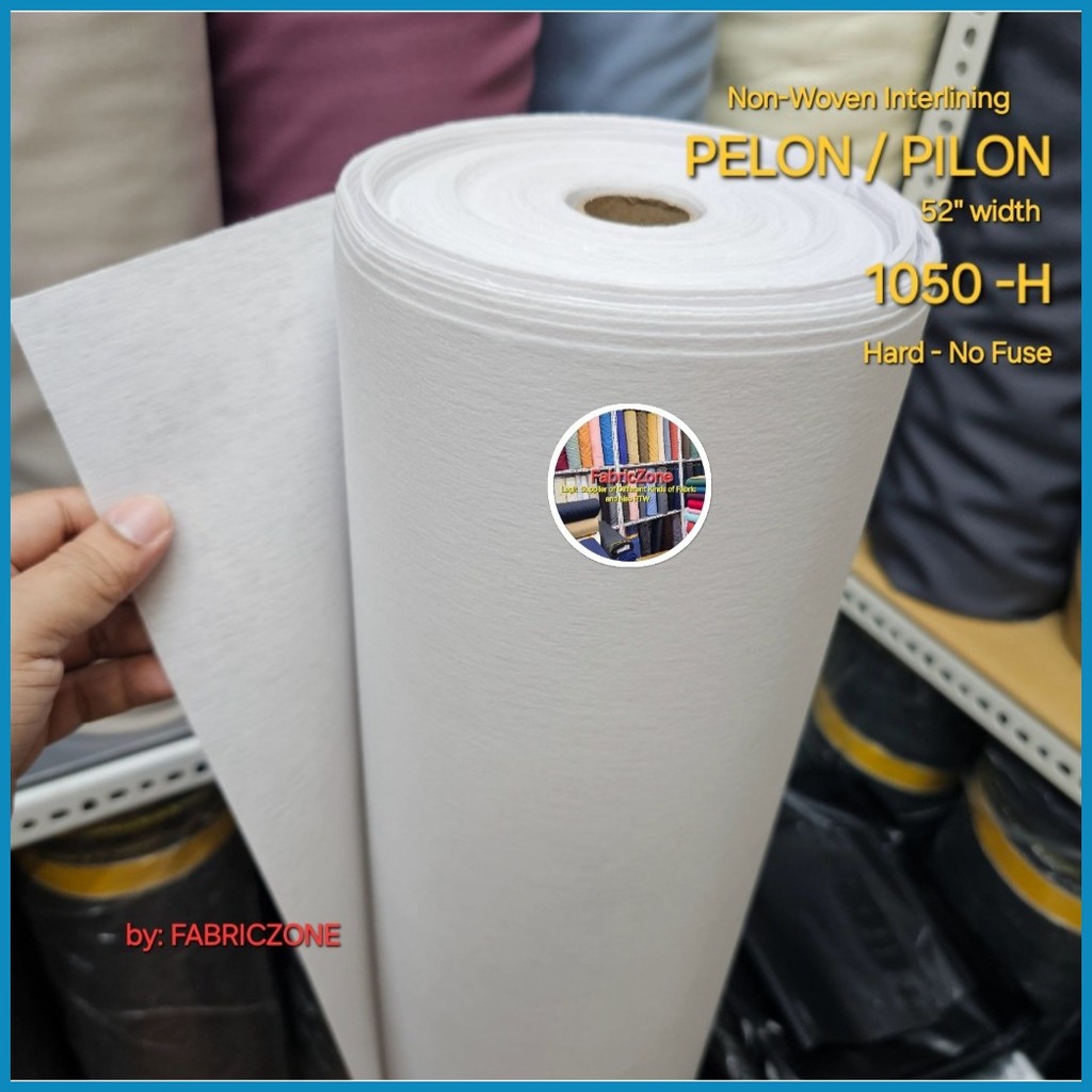 ⭐ Pelon/Pilon Superior Quality Non-Woven Interlining 1050-H, 52" width (sold per yard) | Shopee ...