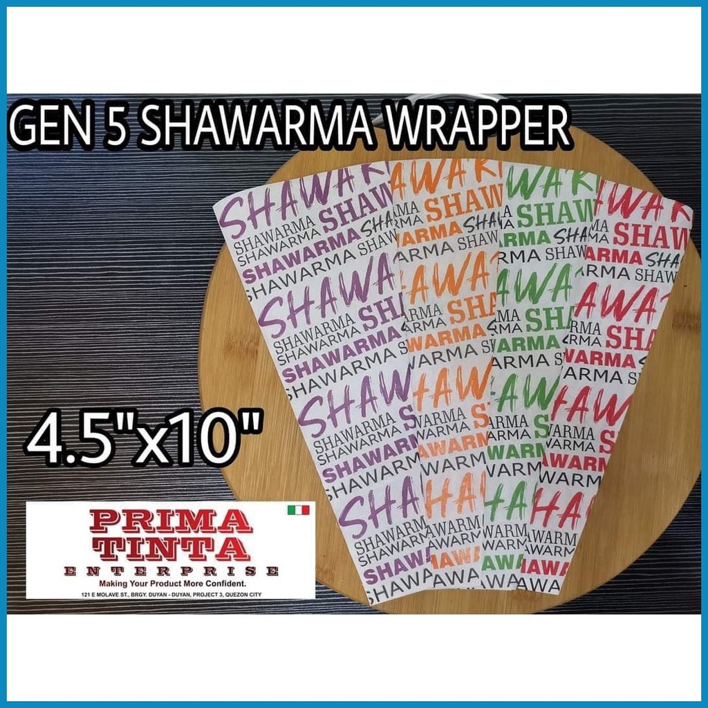 SHAWARMA WRAPPER GEN 5 (100 PCS) GREASEPROOF PAPER | Shopee Philippines