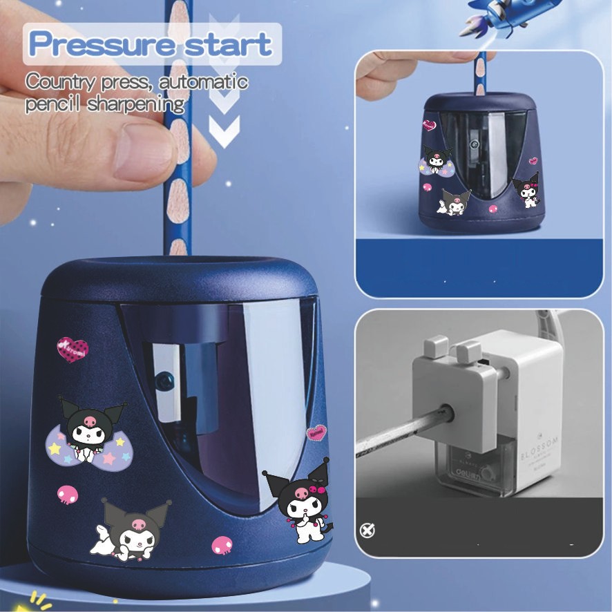 Electric Sharpener For Kids Cute Cartoon Fully Automatic Kuromi Pencil ...