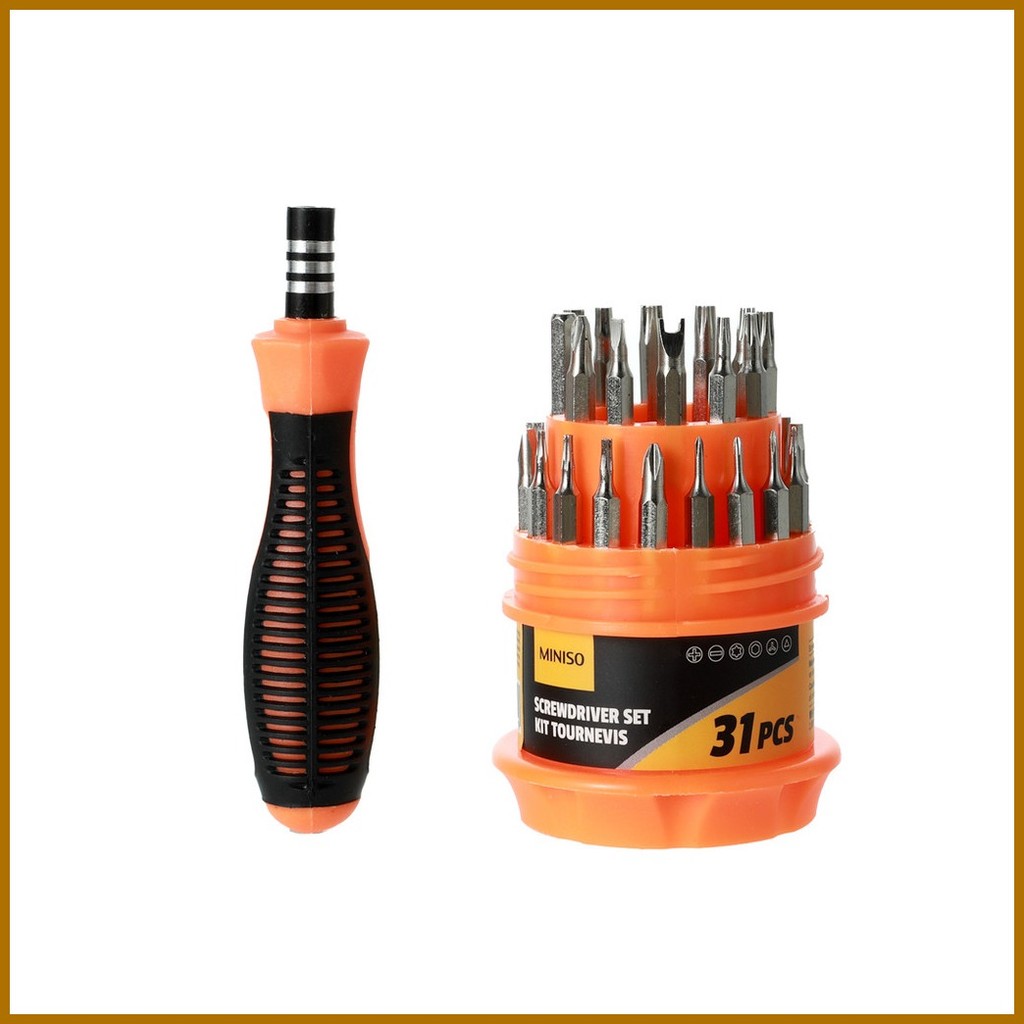 MINISO Screwdriver Set (Black Orange) | Shopee Philippines