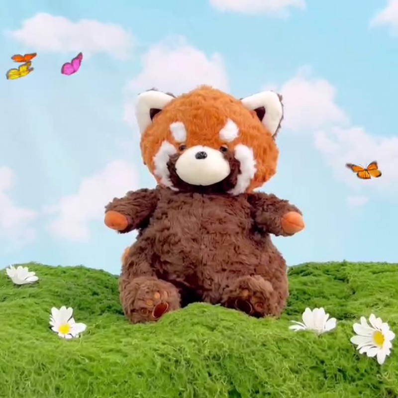 Coati Cute Frog Lesser panda Lazy Plush Toy Cute Muppet Raccoon Doll ...