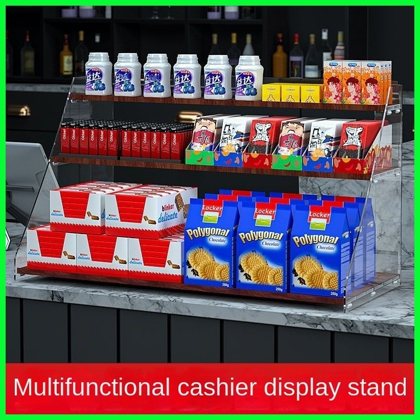 ☎ ☽ Supermarket cashier kitchen rack bar counter snack display rack for ...