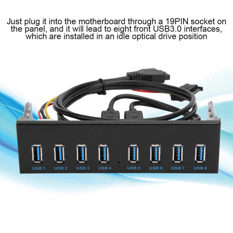 19Pin Usb3.0 8 Ports Hub Optical Drive Extension Adapter For PC ...