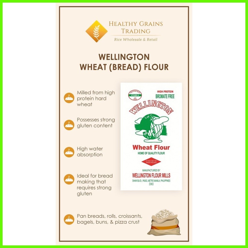 ∈ Wellington Wheat (Bread) Flour 25kg (First Class) (FREE SHIPPING ...