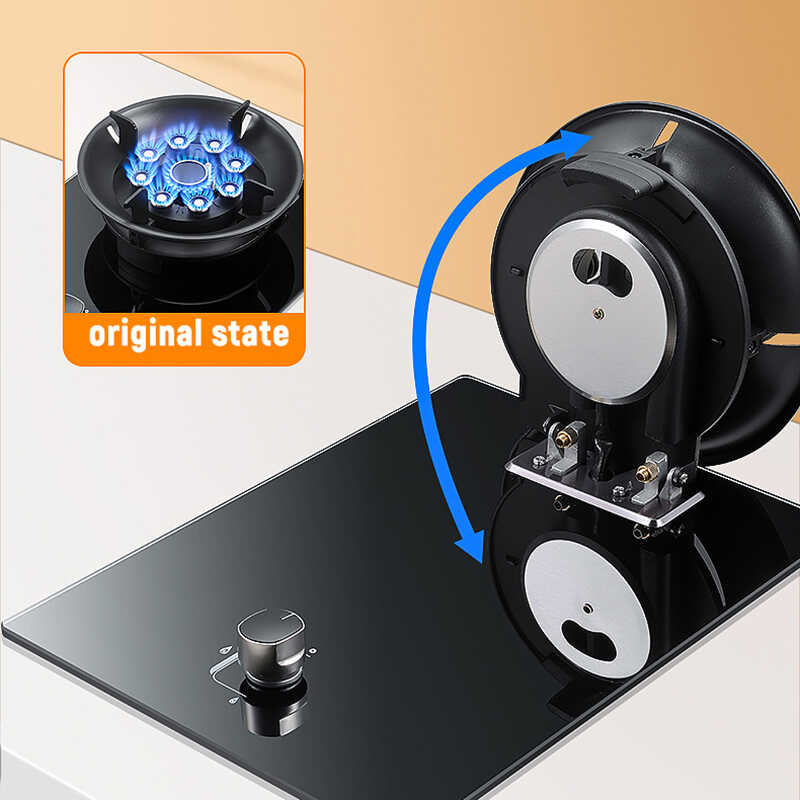Top Flip Cooker LPG Smart Portable Cooktop Glass Top Battery Single ...