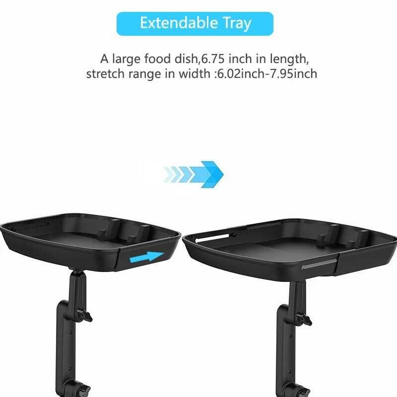360-Degree 2-In-1 Rotating Tray Car Water Cup Holder Coffee Burger ...
