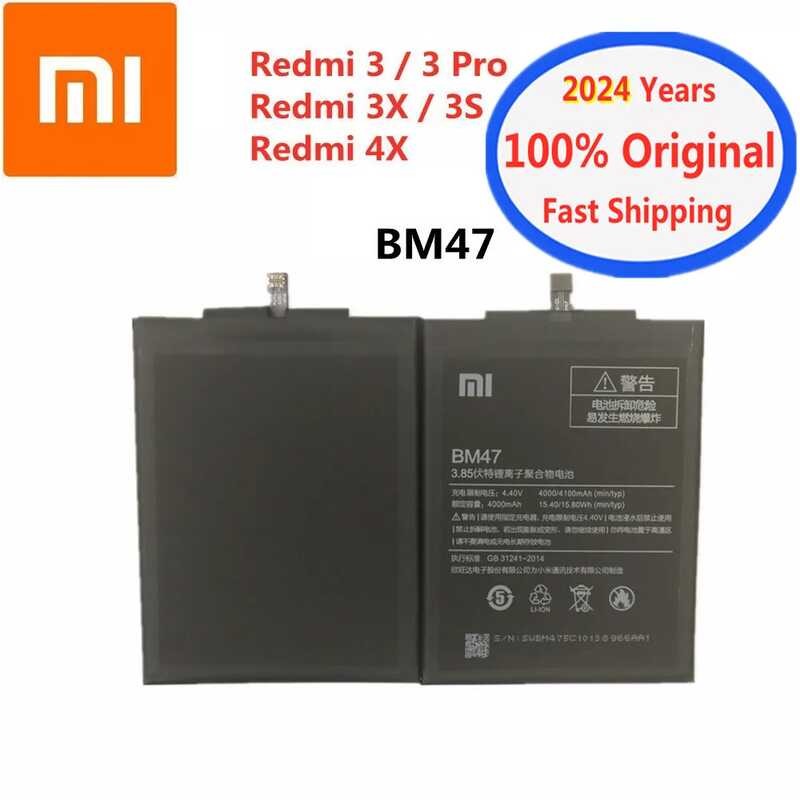 C4 2024 3 Years Bm47 Original For Xiaomi Hongmi Redmi 3Pro 3 Pro 3S 3X 4X 4100Mah Mobile Phone ...