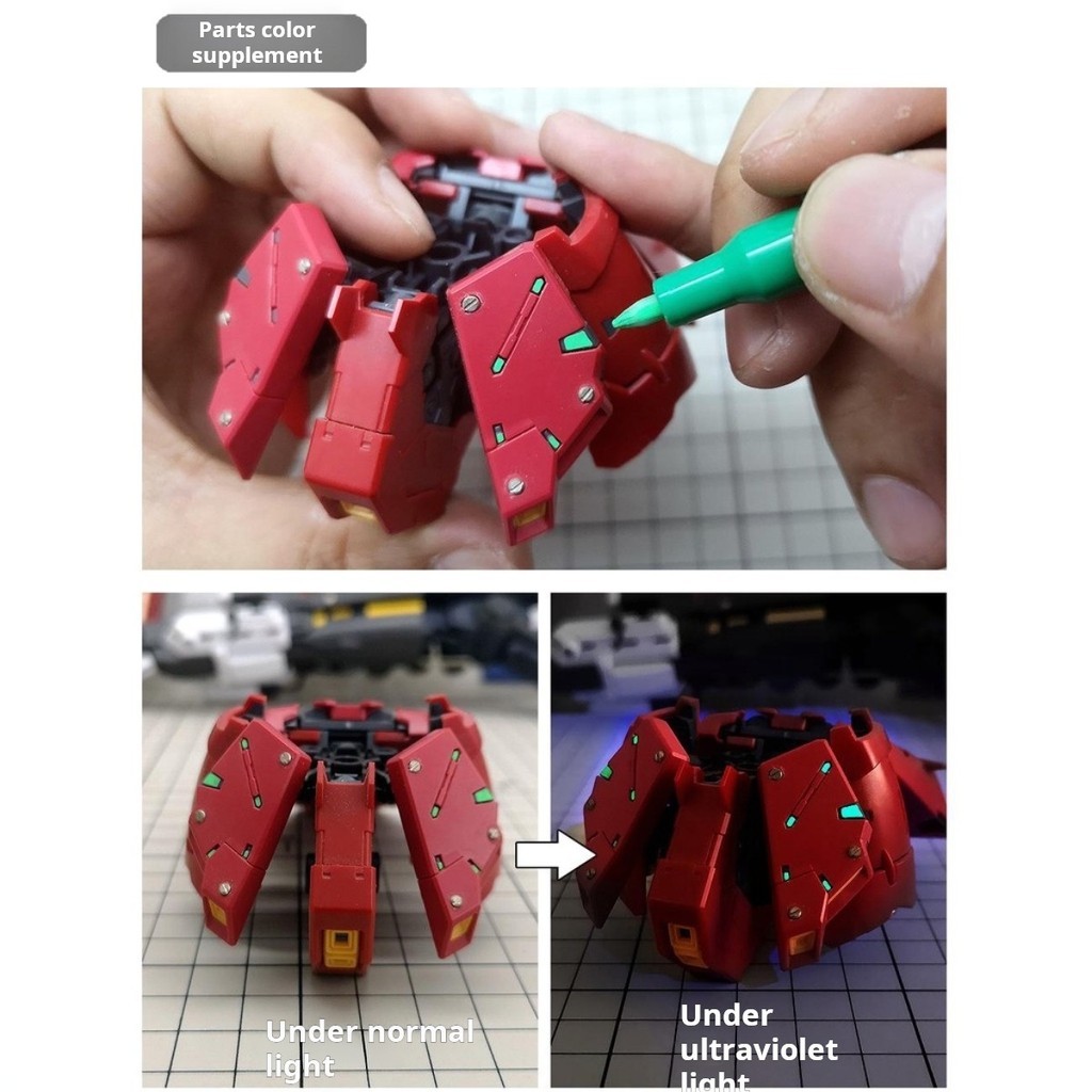 Neon Fluorescent Coloring Markers Eraser Pen for Gundam Gunpla DIY GK ...