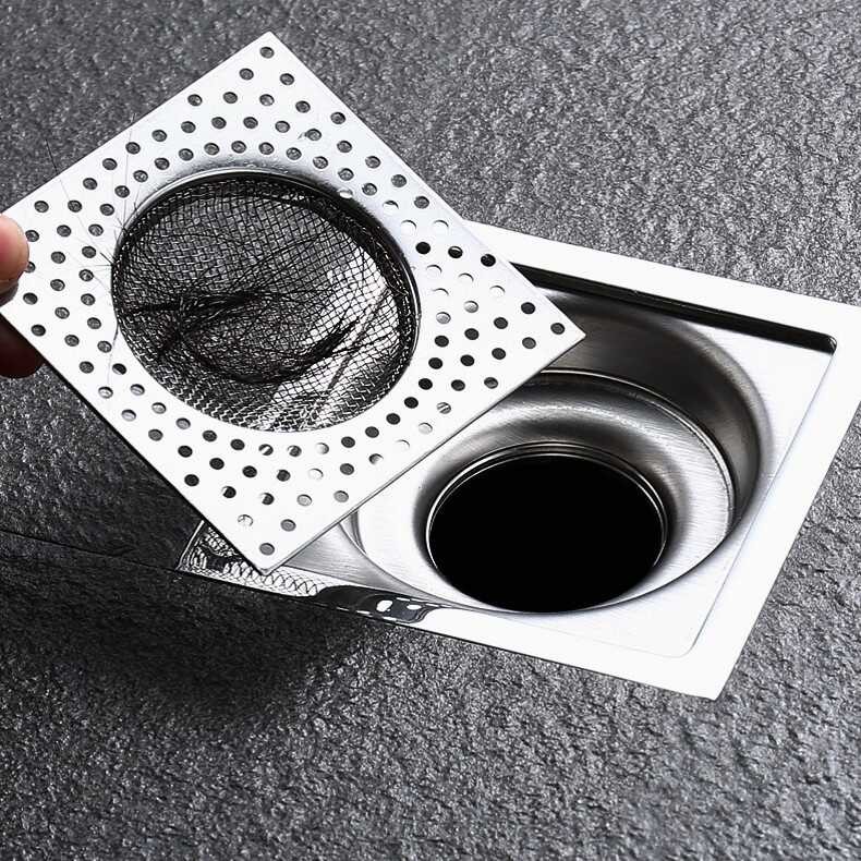 Stainless Steel Floor Drain - Shower Drain Hair Strainer - Square ...