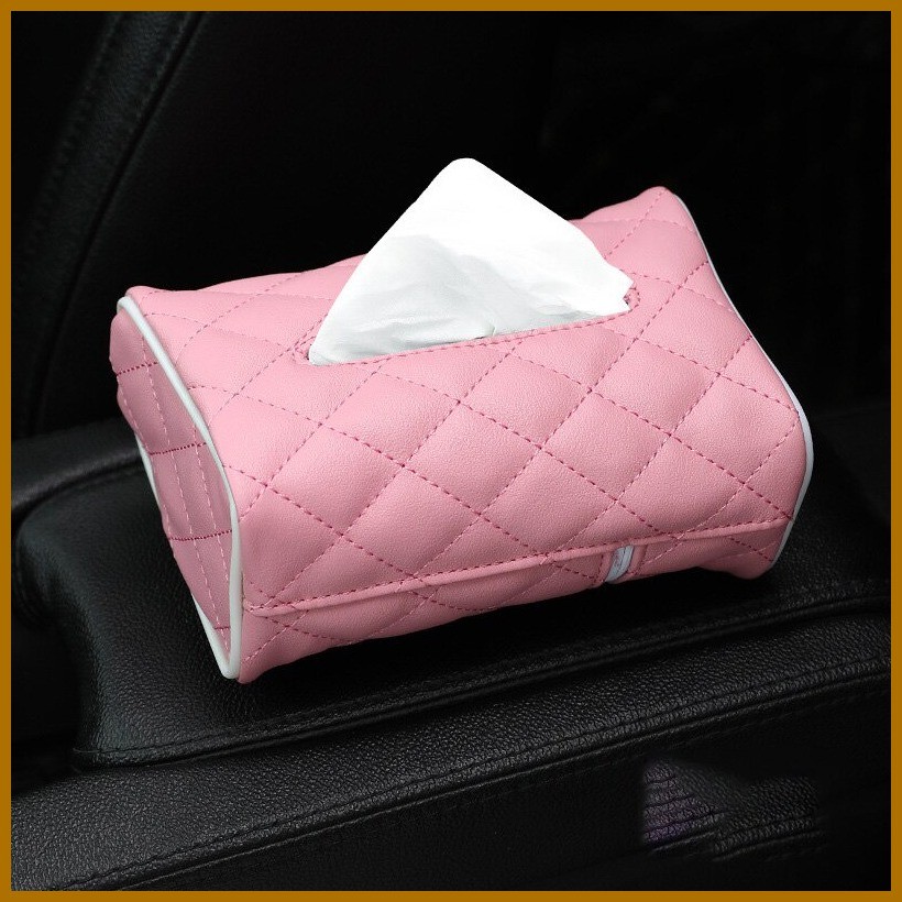 Tissue box PU leather car tissue box napkin holder sun visor hanging ...