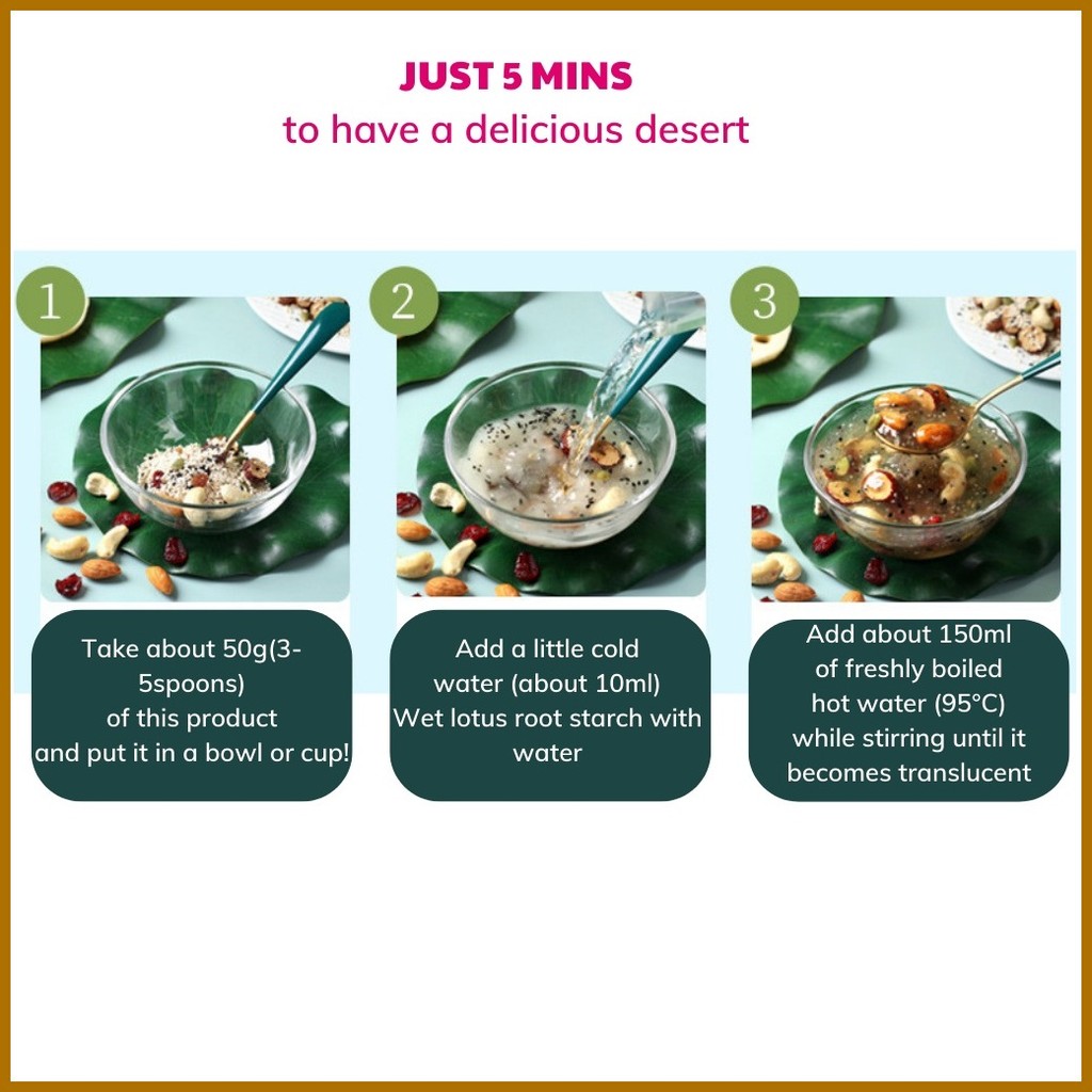 Chia Seed Cereal Lotus Root Powder Mix Nut Fruit Nutrition Weight Loss ...