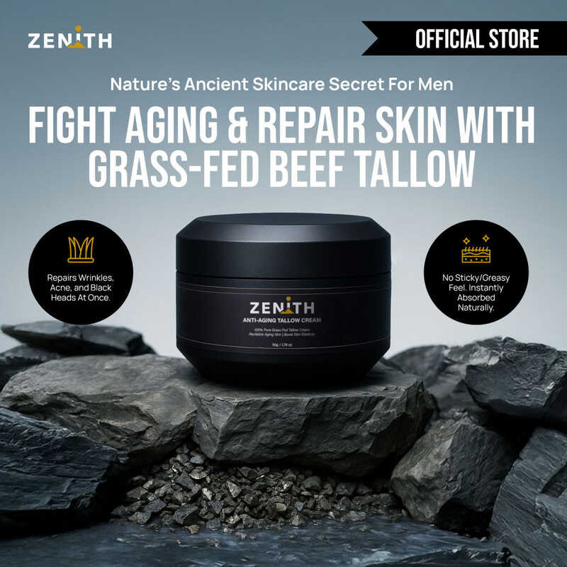 Zenith Anti-Aging Tallow Cream - Fights Aging, Acne, Dry Skin, Dark Spots Premium Skincare Made ...