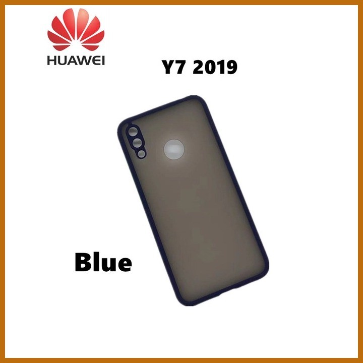 ☃ Camera Protection Phone Case Huawei Y7 2019 Casing Matte Shockproof ...