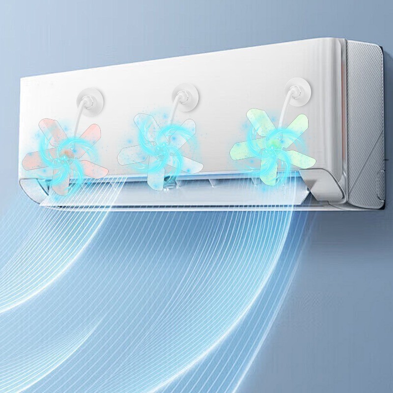 3Pcs Wall Mounted Conditioning Guide Fan - Air Conditioner Deflector ...