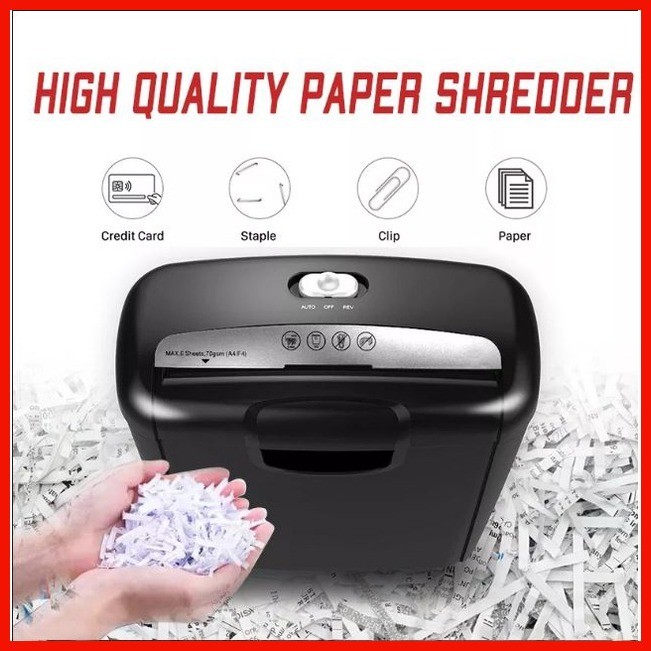 ∇ Paper Shredder Machine Black 10L (STRIP CUT) 220VOLTZ Akape Paper ...
