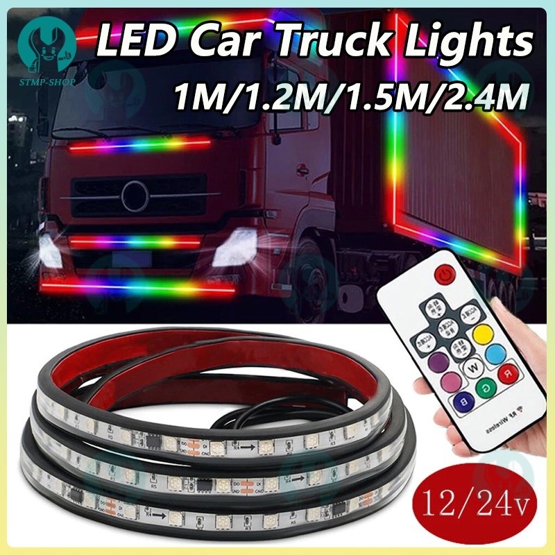 12/24V LED Car Truck Lights RGB Flashing Truck LED Strip Lights for ...