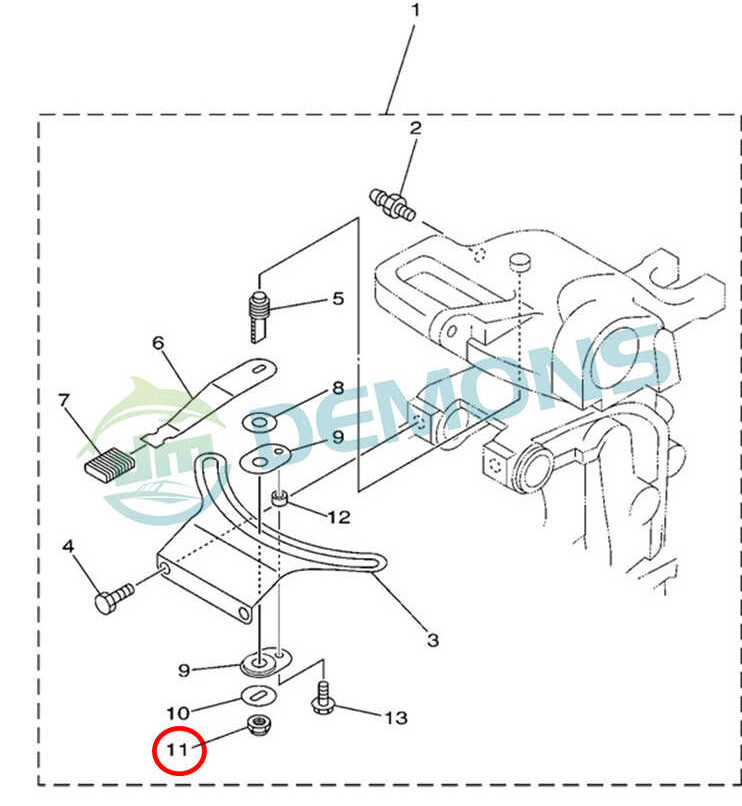 11) Zhai Mo DEMONS outboard engine ship external mounted rubber boat ...