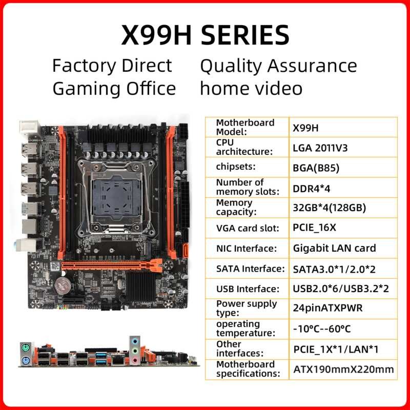 X99h Motherboard Mainboard Support Ddr4 RAM Socket LGA 2011V3 CPU ...