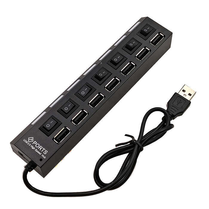 USB splitter one to seven computer converter USB hub multi interface ...