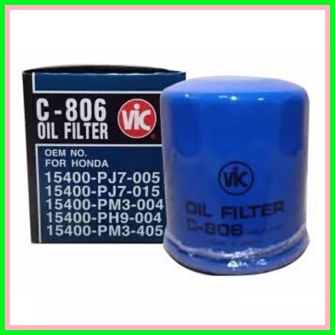 Original Vic Oil Filter C-806 Honda Civic/ City/ Brio/ Mobilio/ Jazz (C806) | Shopee Philippines