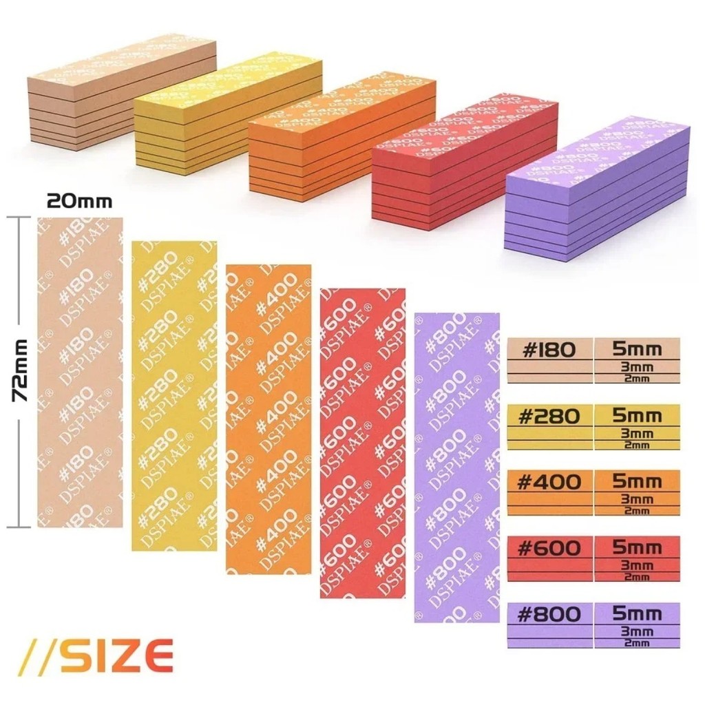 DSPIAE SS-S01 SS-S02 Sanding Sponge Set For GK Military Model Combo Arc ...