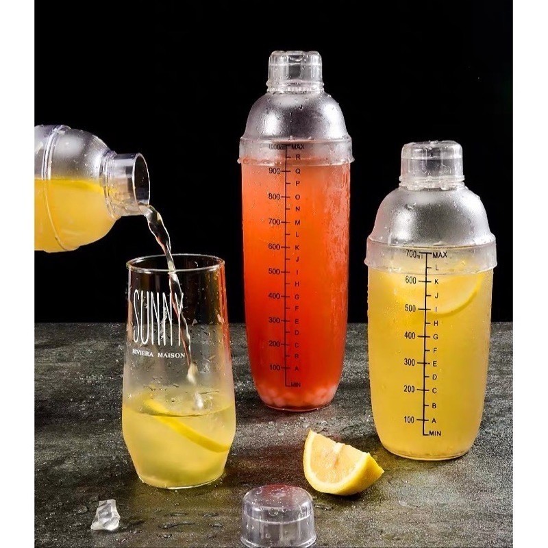 4 Sizes Acrylic Milk Tea Shaker Cocktail Juice Shaker Bottle Milktea ...