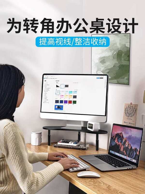 Upper monitor stand, corner workstation, stand computer, fixed desk ...