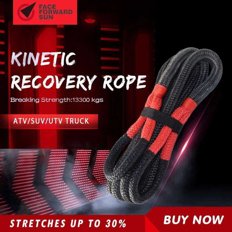 Xj Xj Black 3/4"*20Ft Kinetic Rope,19Mm*6M Energy Rope,Double Braided ...