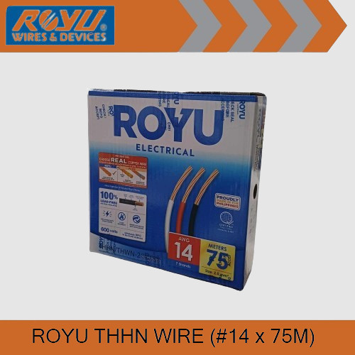 ROYU THHN WIRE #14 (2.00) 75M PER BOX (ORIGINAL) | Shopee Philippines