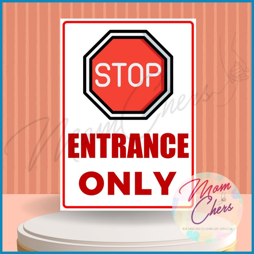 Laminated Signage Poster Entrance Exit Entrance Only Exit only | Shopee ...