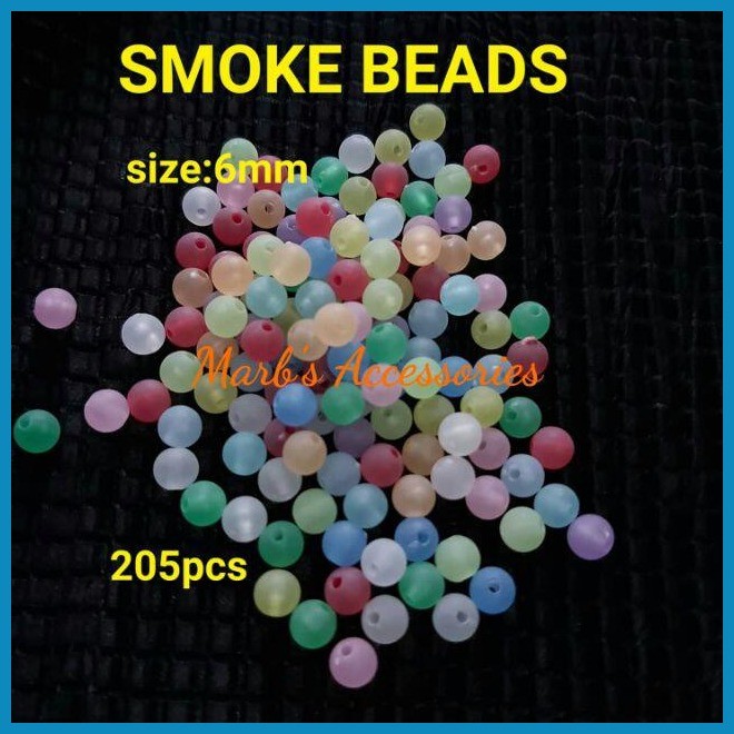 SMOKE BEADS 205PCS (6MM) | Shopee Philippines