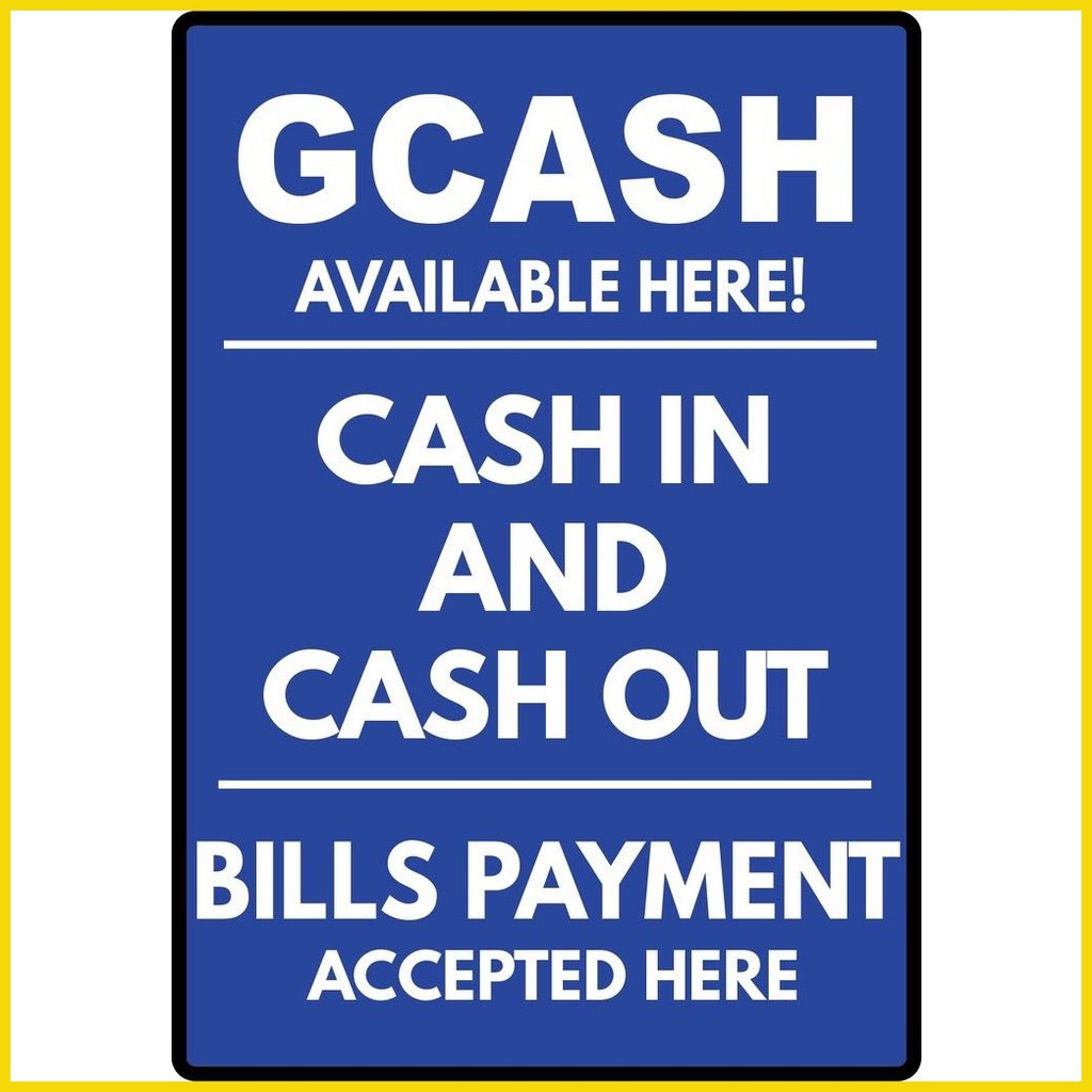 PVC/LAMINATED SIGNAGE GCASH/LOAD AVAILABLE HERE/ - A4 Size high quality ...