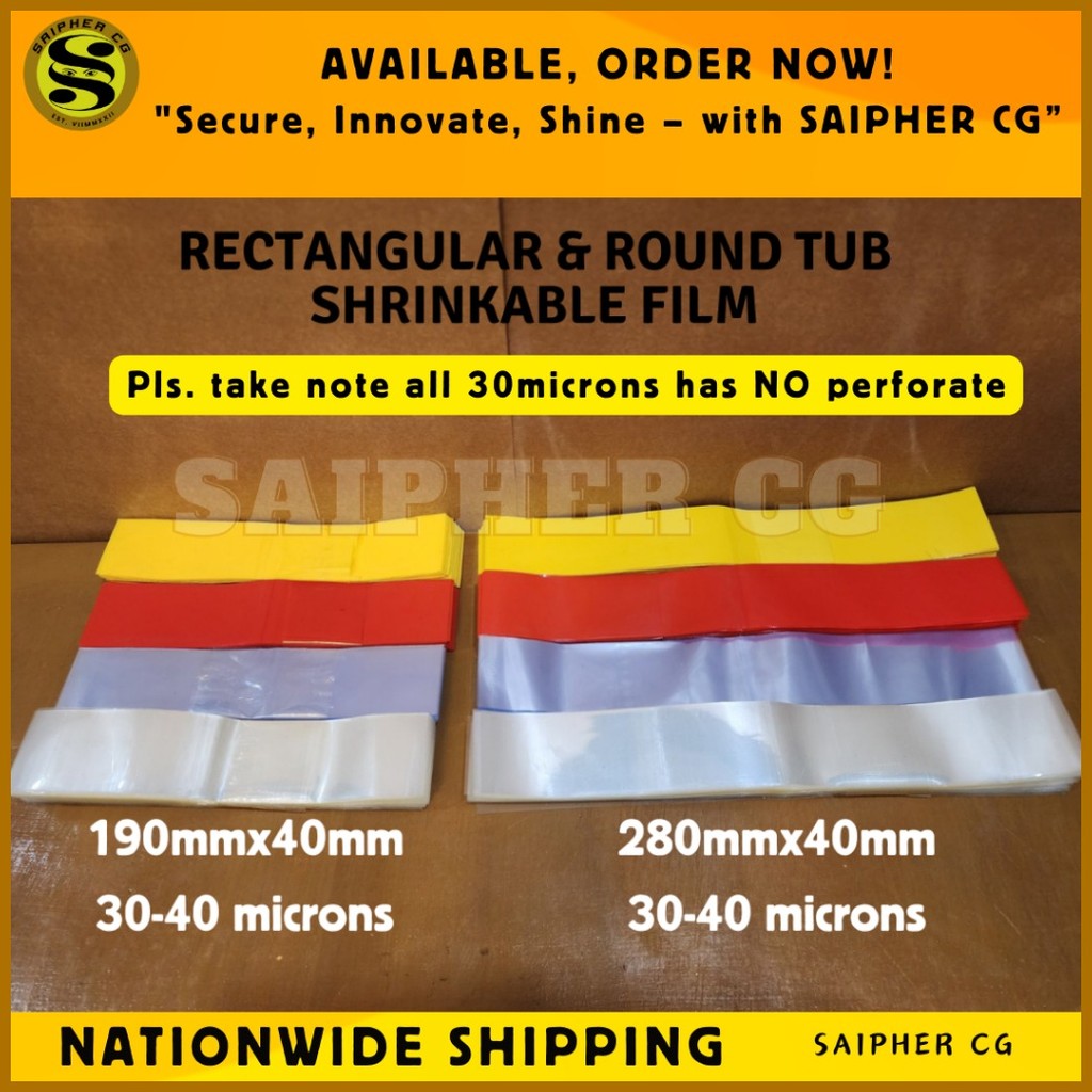 Shrink Wrap Plastic Packaging / Plastic Sealer Tape for Rectangular Tub ...