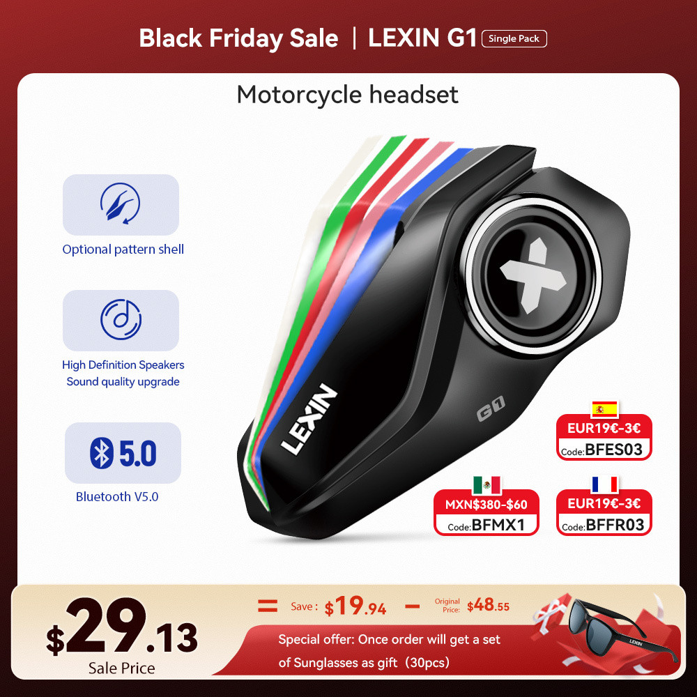 2024 3 474 New Lexin G1 Motorcycle Bluetooth Headsets For Helmet ...