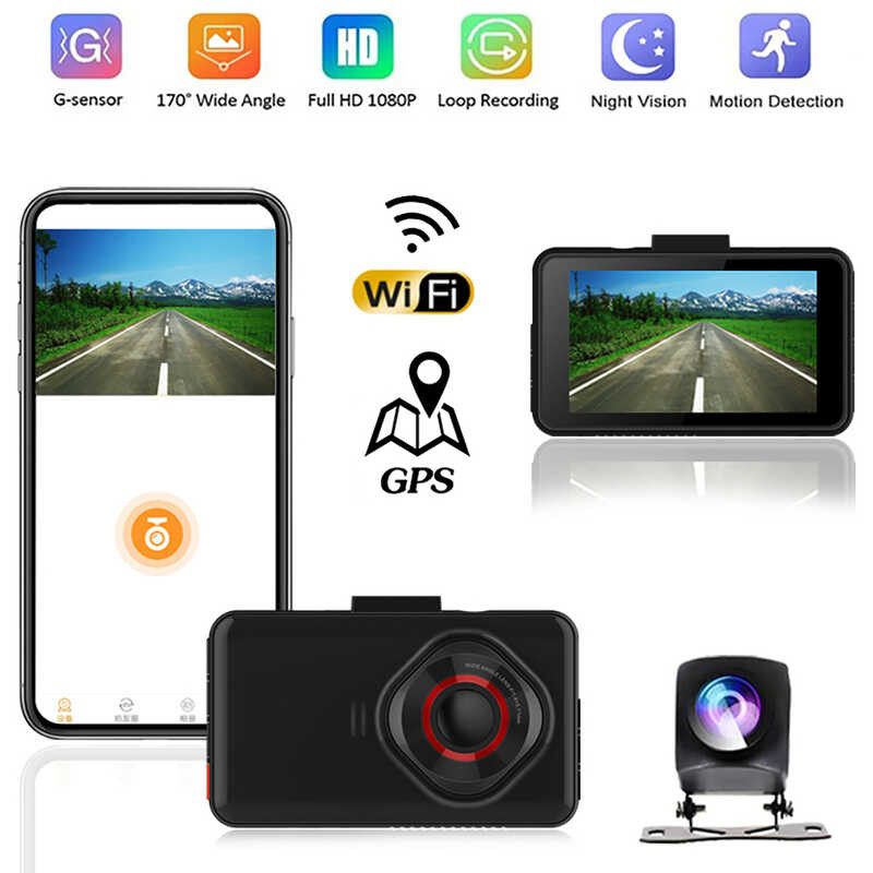 123 DVR Car Wifi GPS Dash Cam 1080P HD Drive Video Recorder Vehicle ...
