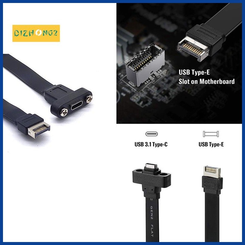 USB 3.1 Front Panel Type E Male To USB-C Type C Expansion Cable ...