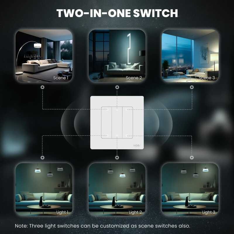 Star ZigBee Ring Smart Light Push Button Scene 6Gang Wall Switch ...