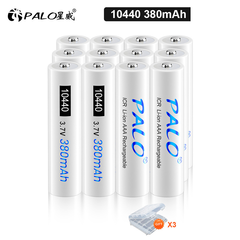 PALO 3 5F 10440 3.7V Lithium Icr10440 3.7 Volts AAA Li-Ion Rechargeable ...