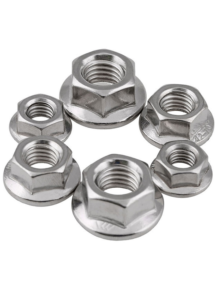 304 Stainless Steel Flange Hex Nut M3-M24 | Shopee Philippines