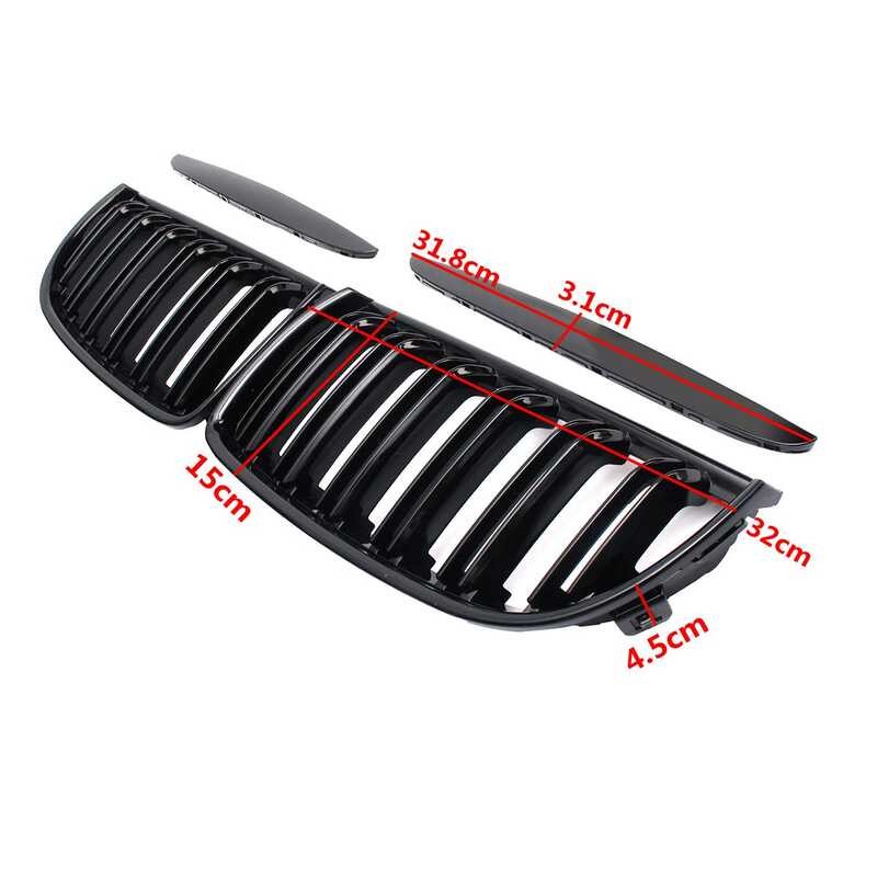 Front Car Kidney Gloss Black Double Slat Para Sa E90 E91 Pre- 2005 2006 ...